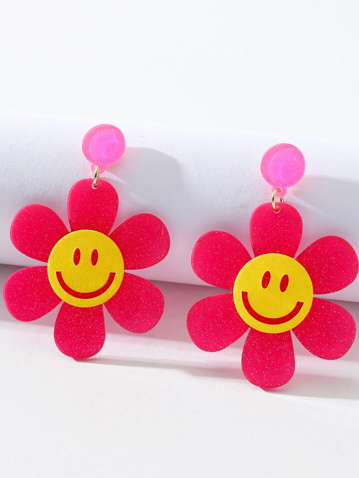 Earrings - Flower Smiley Face – Old And New Creatures